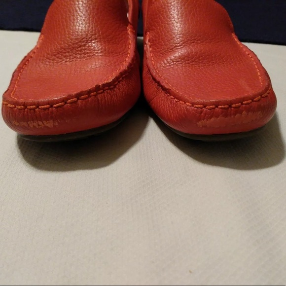 Talbots | Shoes | Talbots Leather Flats Loafer Moccasin Red Shoes ...